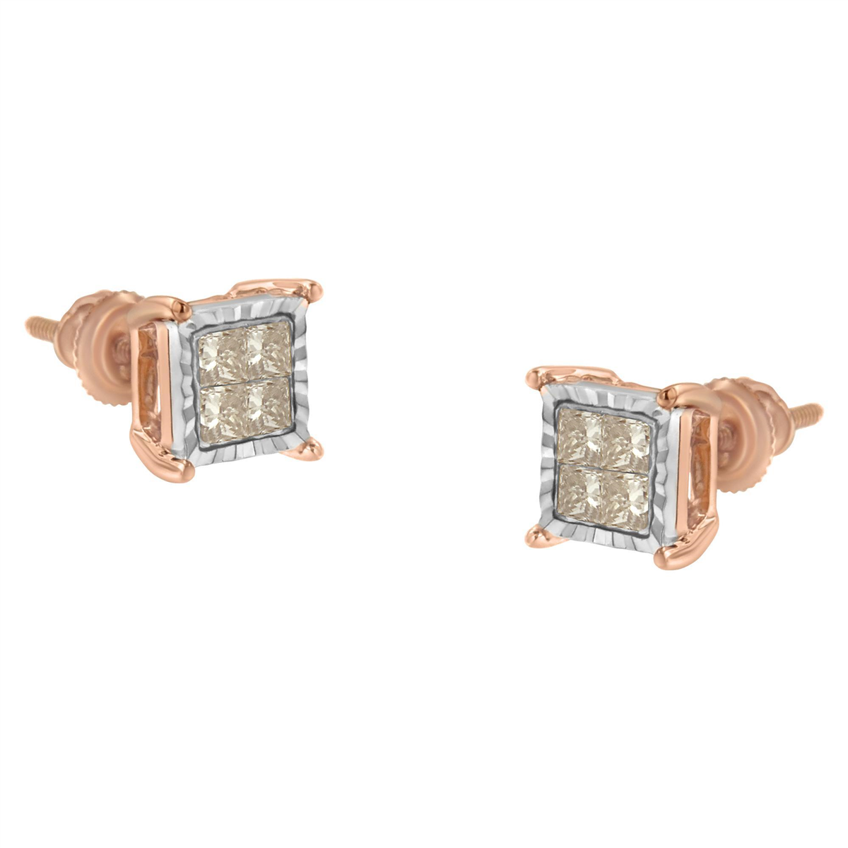 Click here for Haus of Brilliance Two-Toned Princess-Cut Diamond... prices
