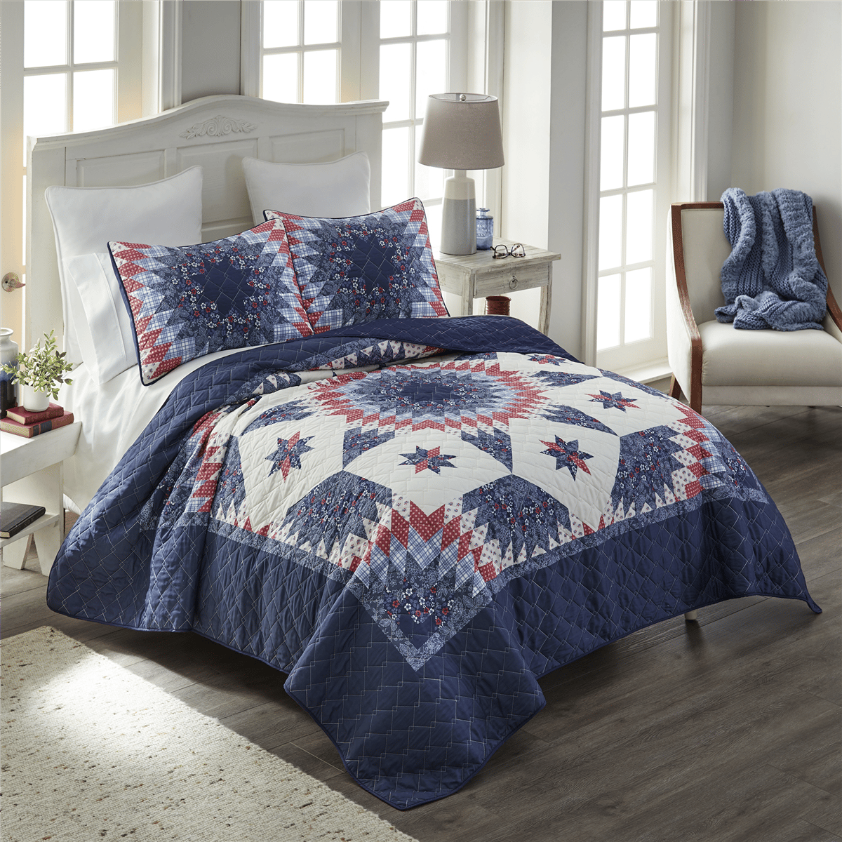 Click here for Donna Sharp Bluefield Star Quilt Set prices