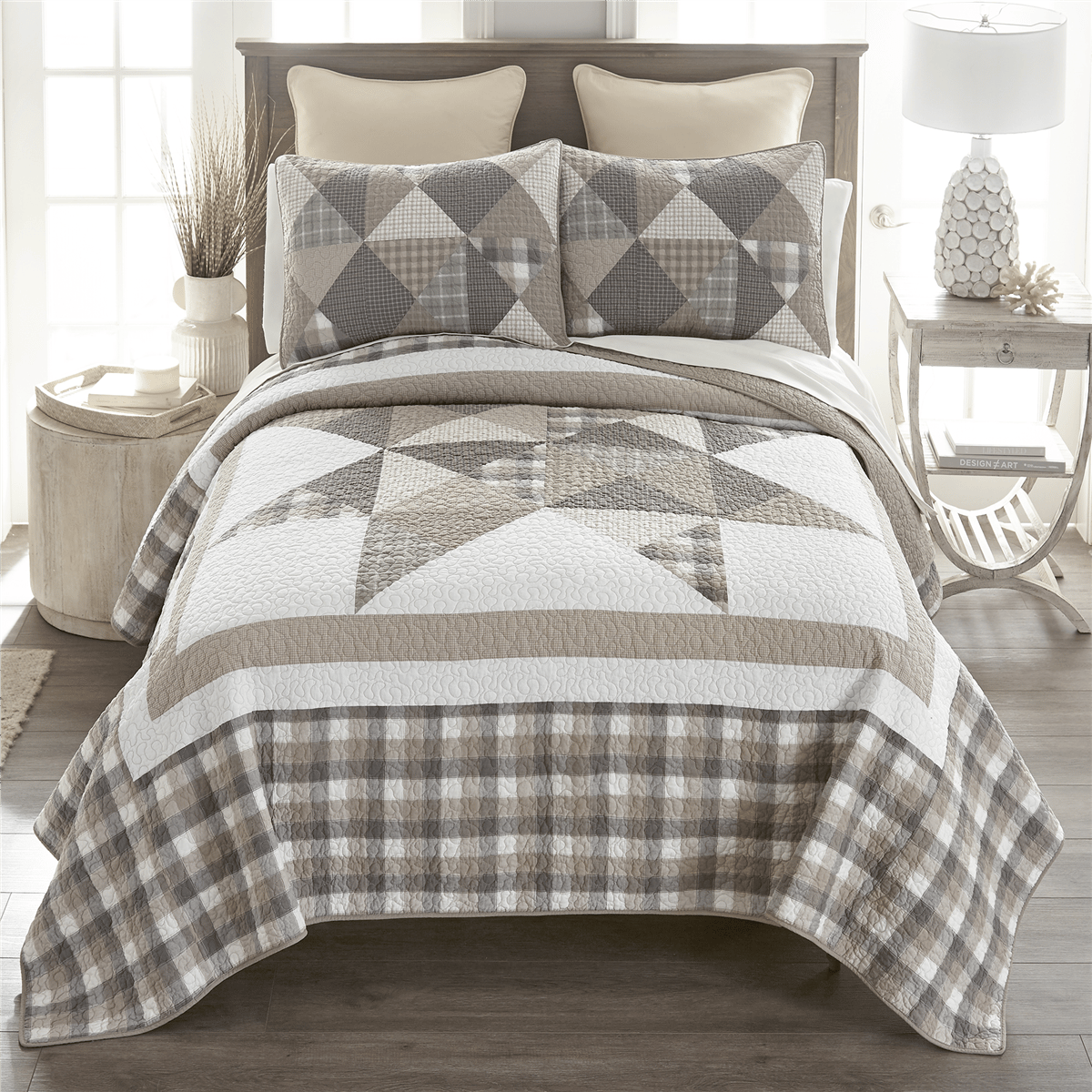 Click here for Donna Sharp Smoky Star Cotton Quilt Set prices