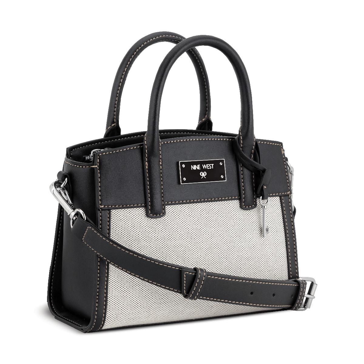 Click here for Nine West Ledger Canvas Mini Satchel prices