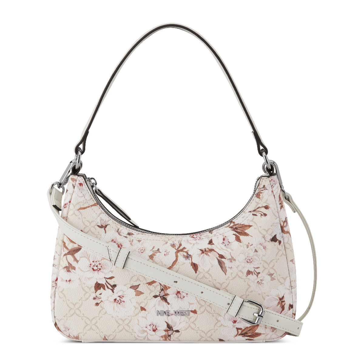 Click here for Nine West Bowie Mini Shoulder Bag - Cream Logo Flo... prices