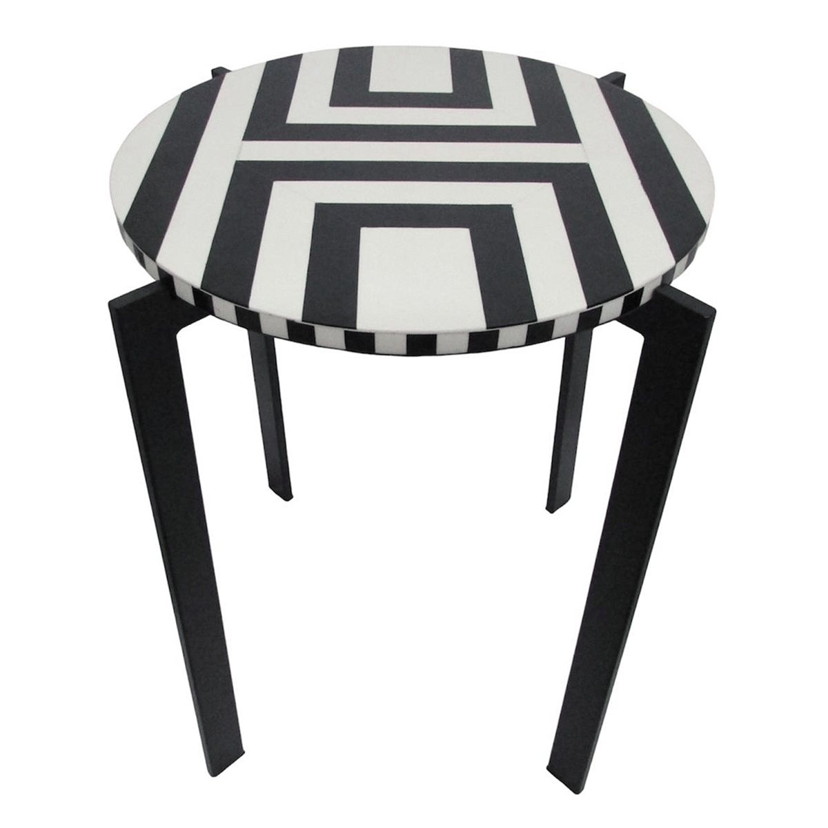 Click here for Sagebrook Home Black & White Geometric Accent Tabl... prices
