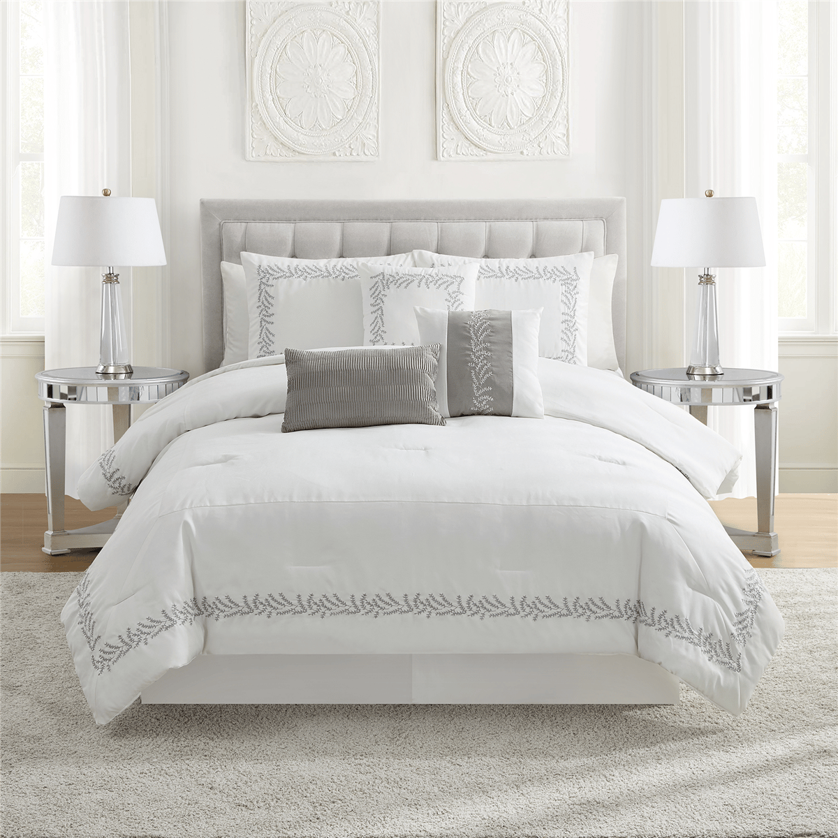 Click here for Sweet Home Collection Salerno 7pc. Faux Suede Comf... prices
