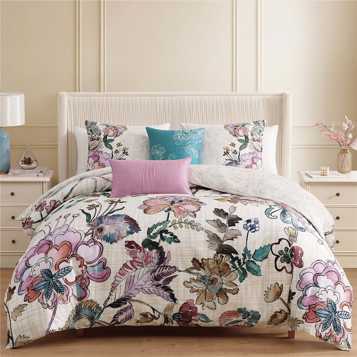 Click here for Bebejan Watercolor Jacobean Sateen 5pc. Comforter... prices