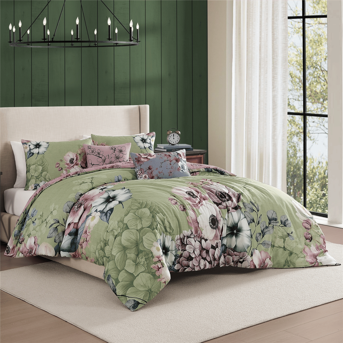 Click here for Bebejan Lilac Cascade 5pc. Reversible Comforter Se... prices