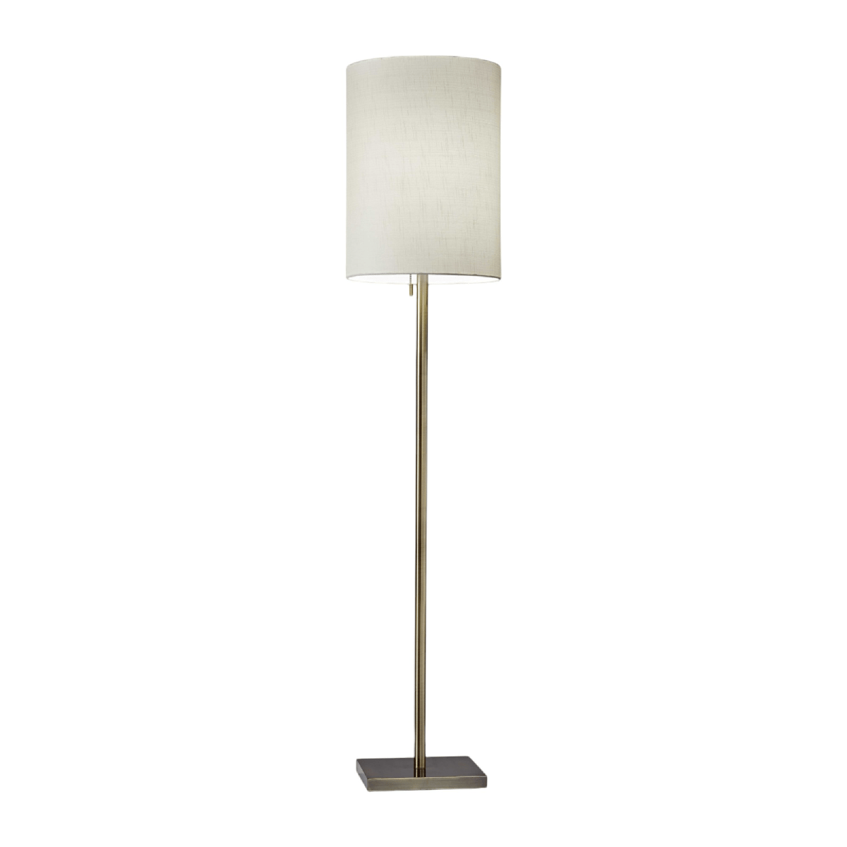 Click here for HomeRoots 61in. Brass Floor Lamp with White Cylind... prices