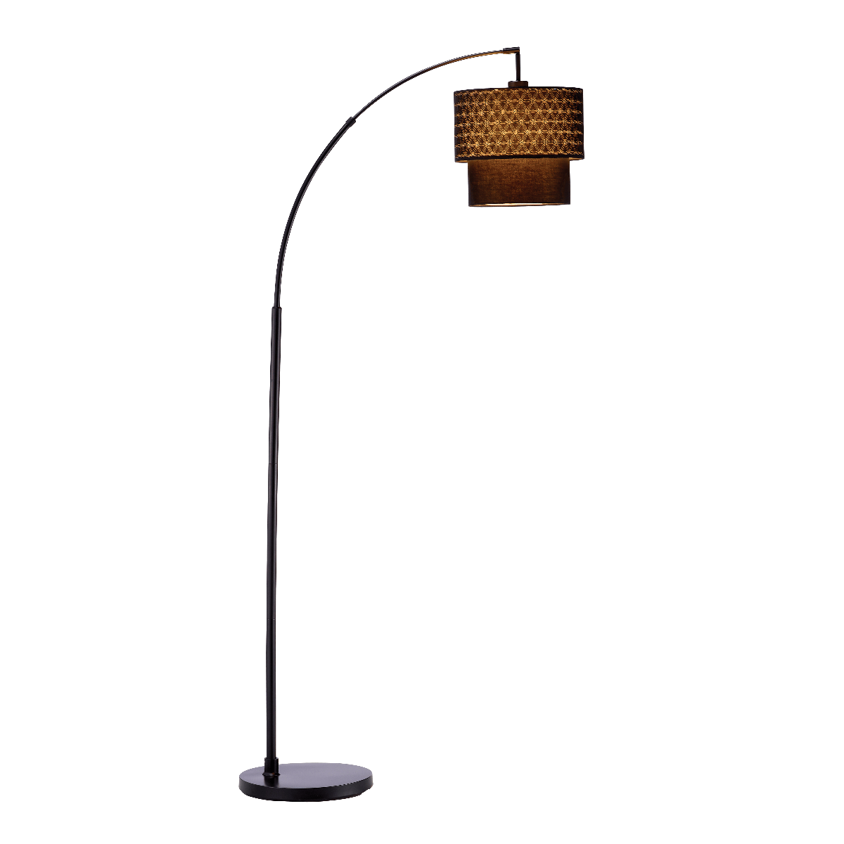 Click here for HomeRoots 71in. Brown & Black Arched Floor Lamp wi... prices