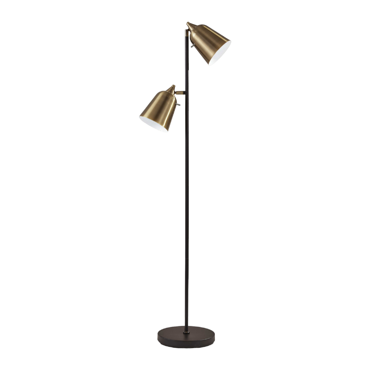 Click here for HomeRoots 58in. Black Two Light Task Floor Lamp prices