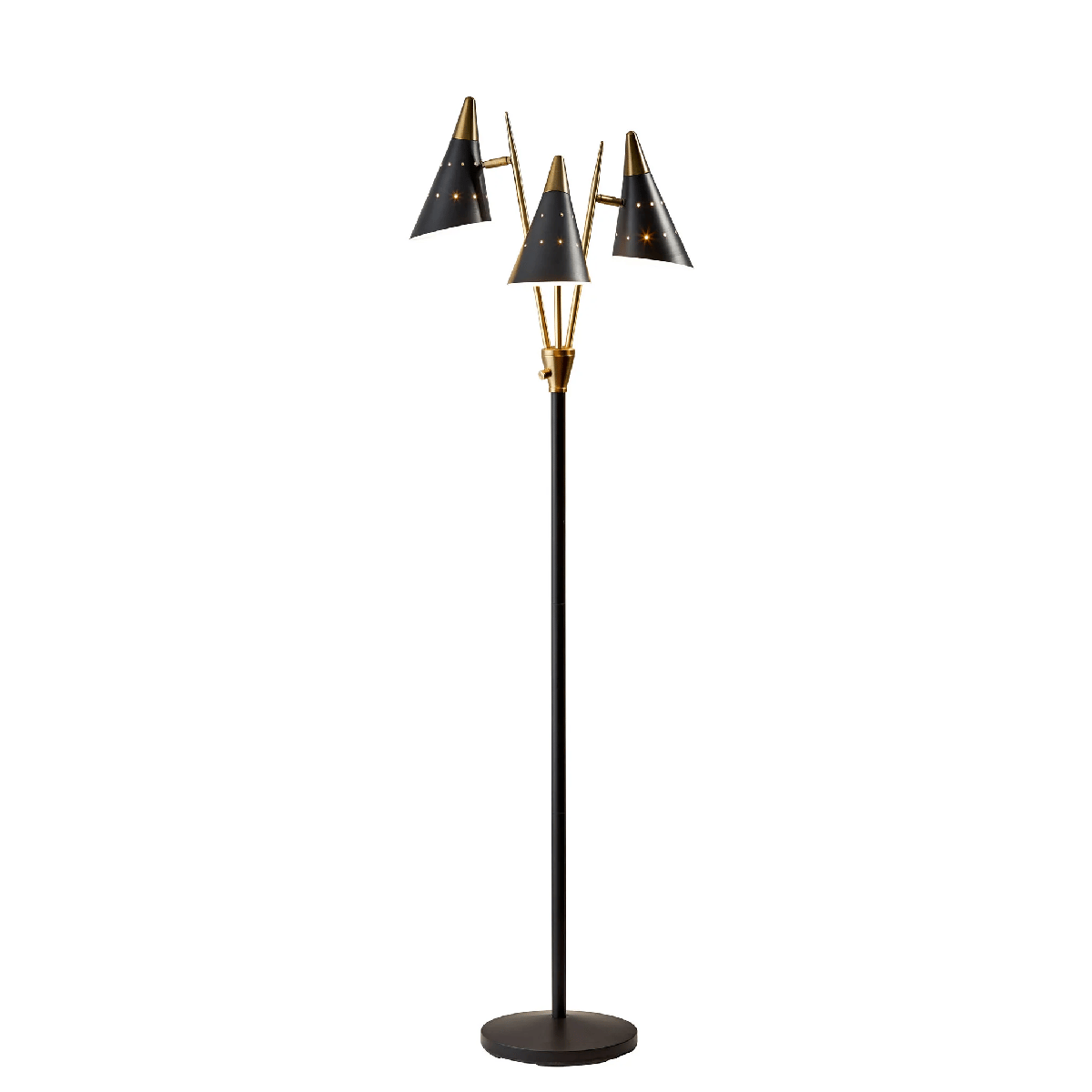 Click here for HomeRoots 66in. Black & Gold Three Light Novelty F... prices
