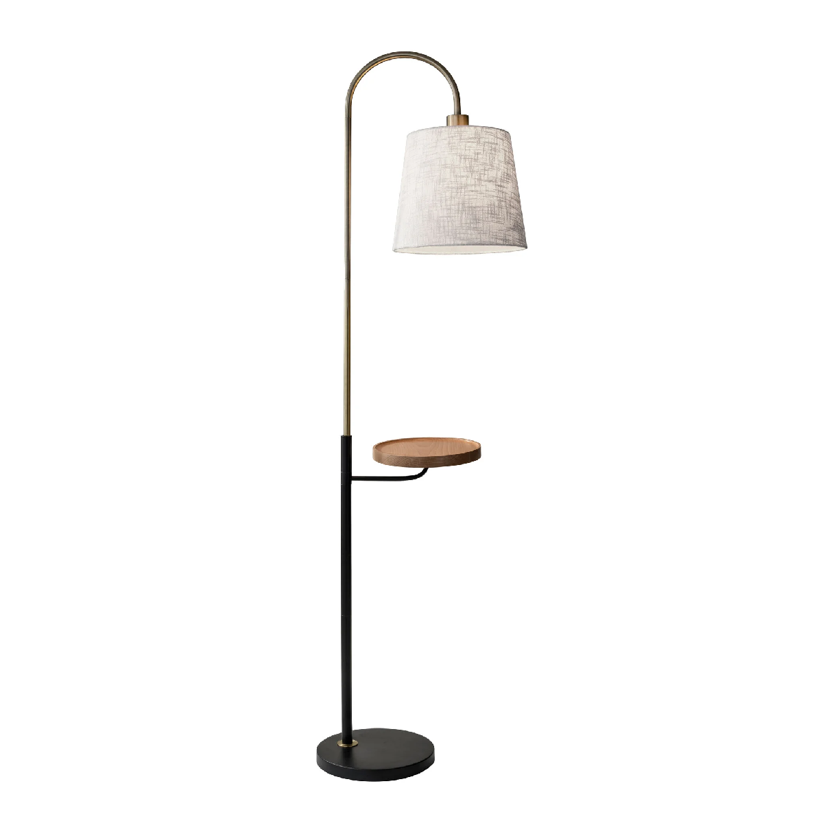 Click here for HomeRoots 65in. Brass Tray Table Floor Lamp with E... prices