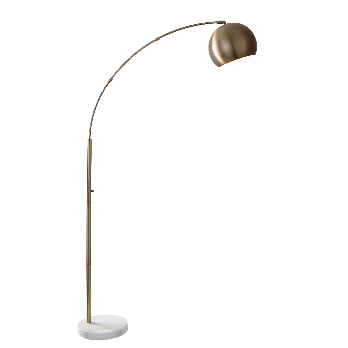 Click here for HomeRoots 78in. Brass Arc Floor Lamp with Bowl Sha... prices