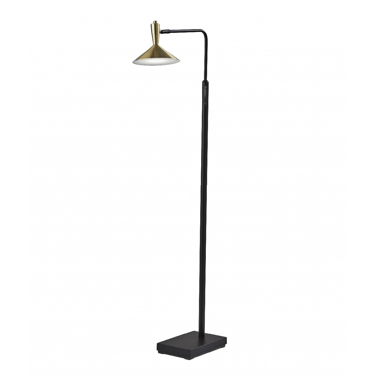 Click here for HomeRoots 54in. Black & Gold LED Task Floor Lamp prices