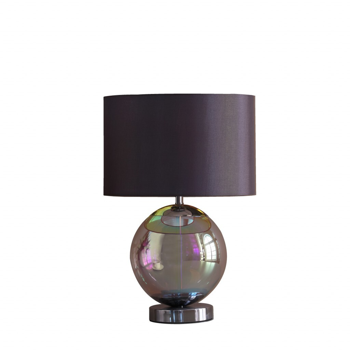 Click here for HomeRoots 19in. Iridescent Glass Globe Table Lamp... prices