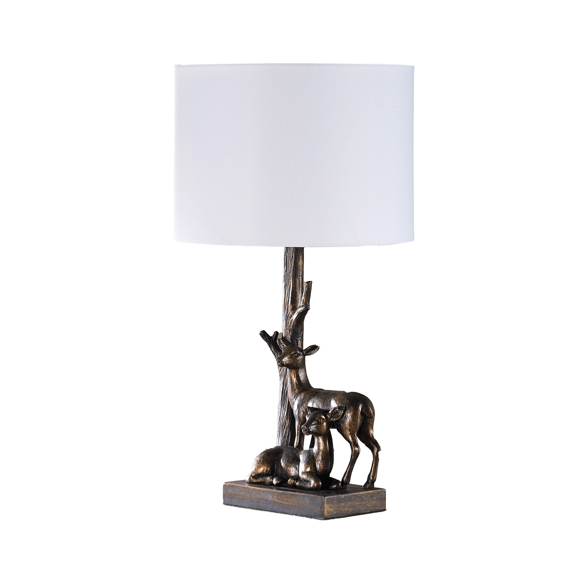 Click here for HomeRoots 20in. Bronze Mom & Baby Deer Table Lamp prices