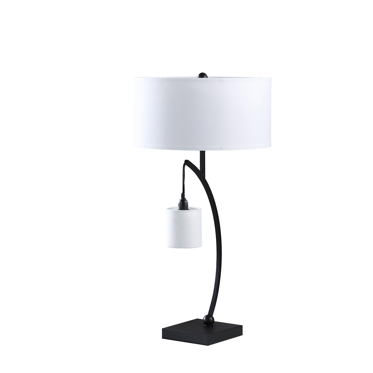 Click here for HomeRoots 29in. Black Metal Two Light Arched Table... prices