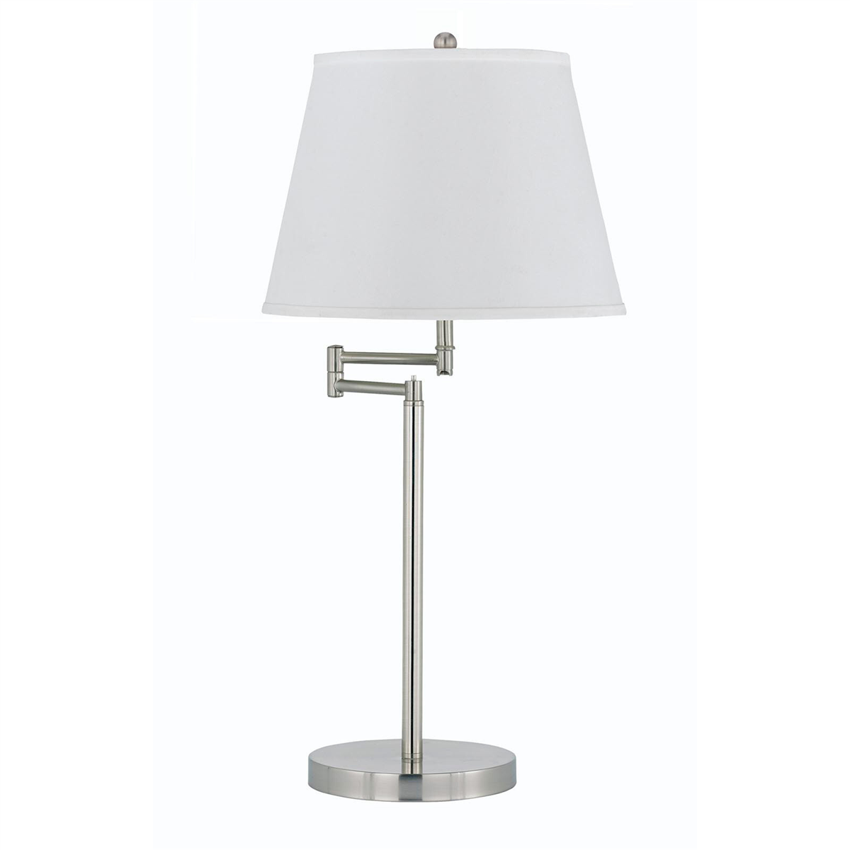Click here for HomeRoots 28in. Nickel Metal Table Lamp with Empir... prices