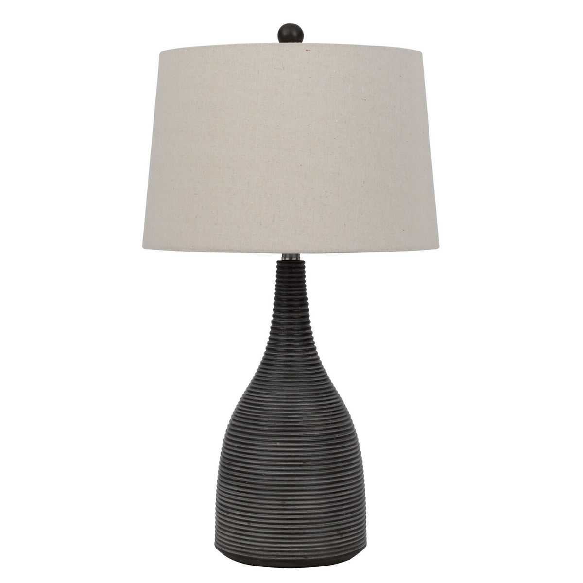 Click here for HomeRoots 29in. Black Ceramic Round Table Lamp wit... prices