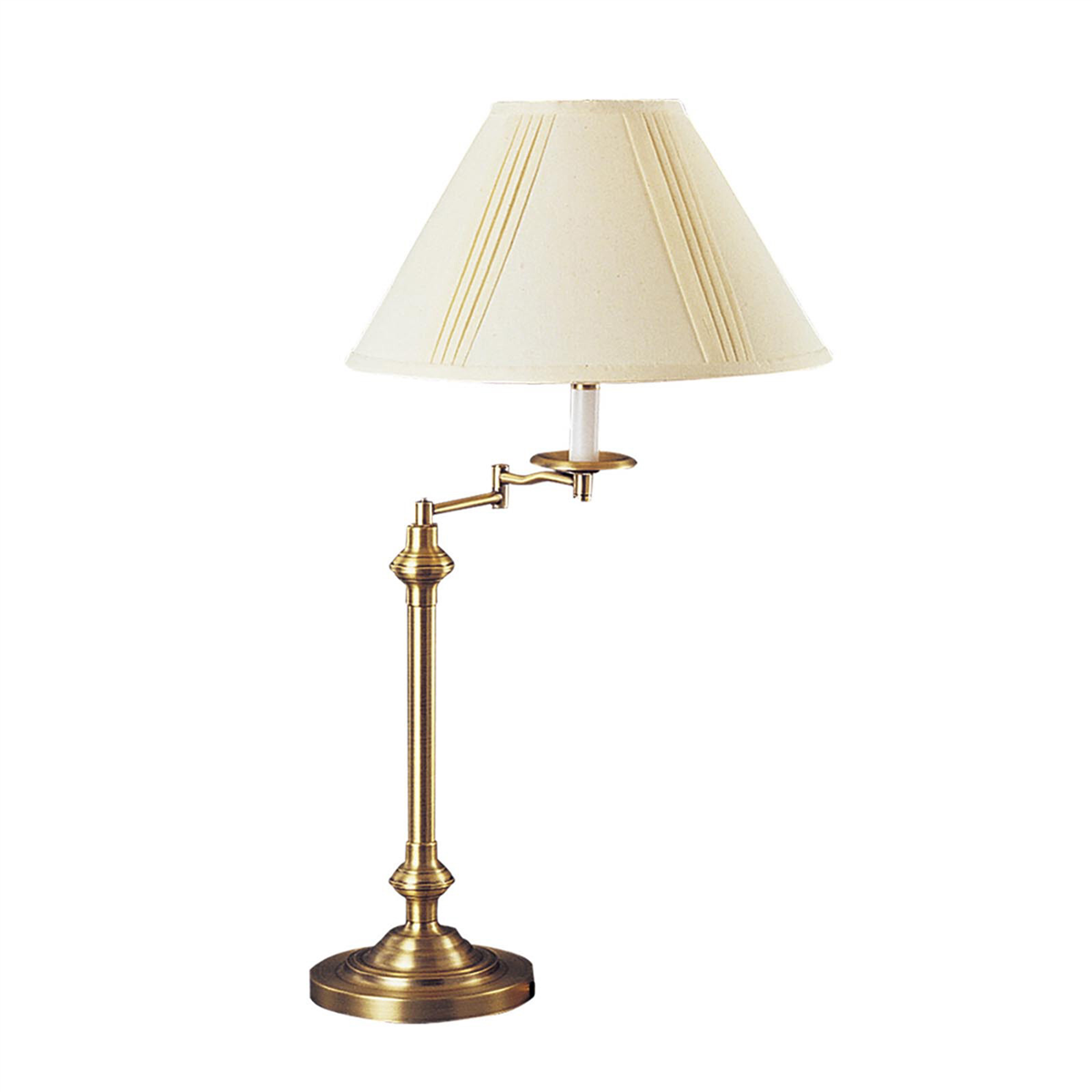 Click here for HomeRoots 30in. Bronze Swing Arm Table Lamp with E... prices