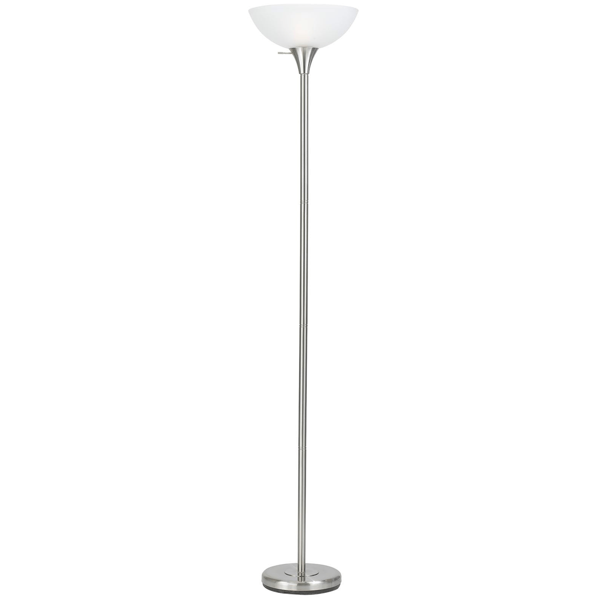 Click here for HomeRoots 70in. Nickel Torchiere Floor Lamp with G... prices