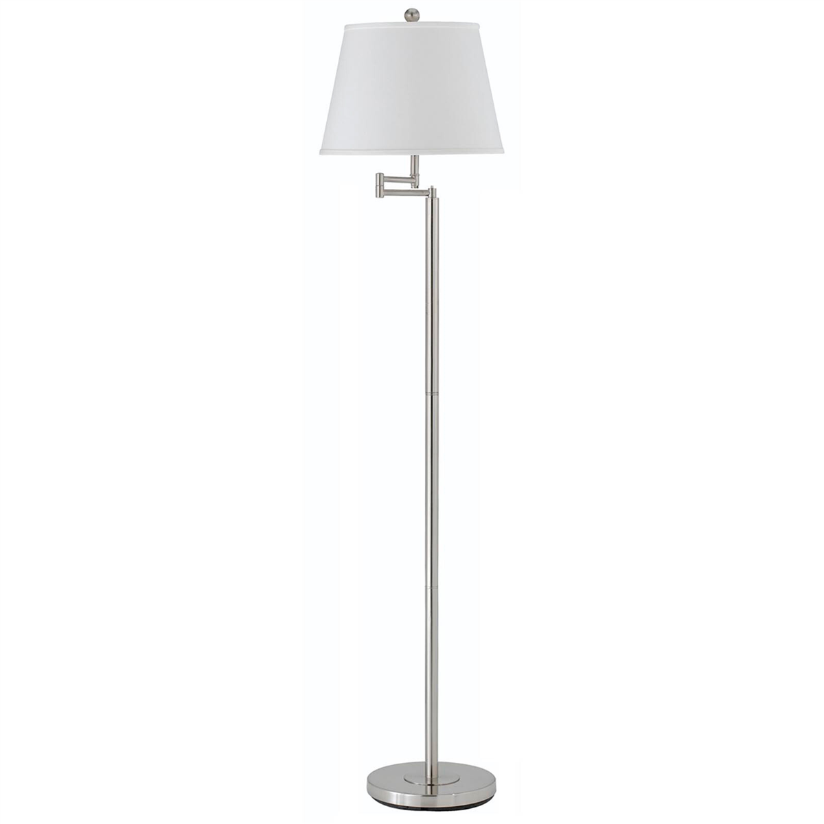Click here for HomeRoots 60in. Nickel Swing Arm Floor Lamp with S... prices