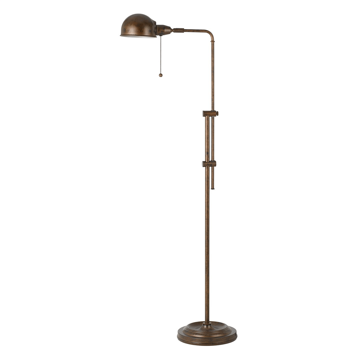 Click here for HomeRoots 58in. Rust Adjustable Swing Arm Floor La... prices