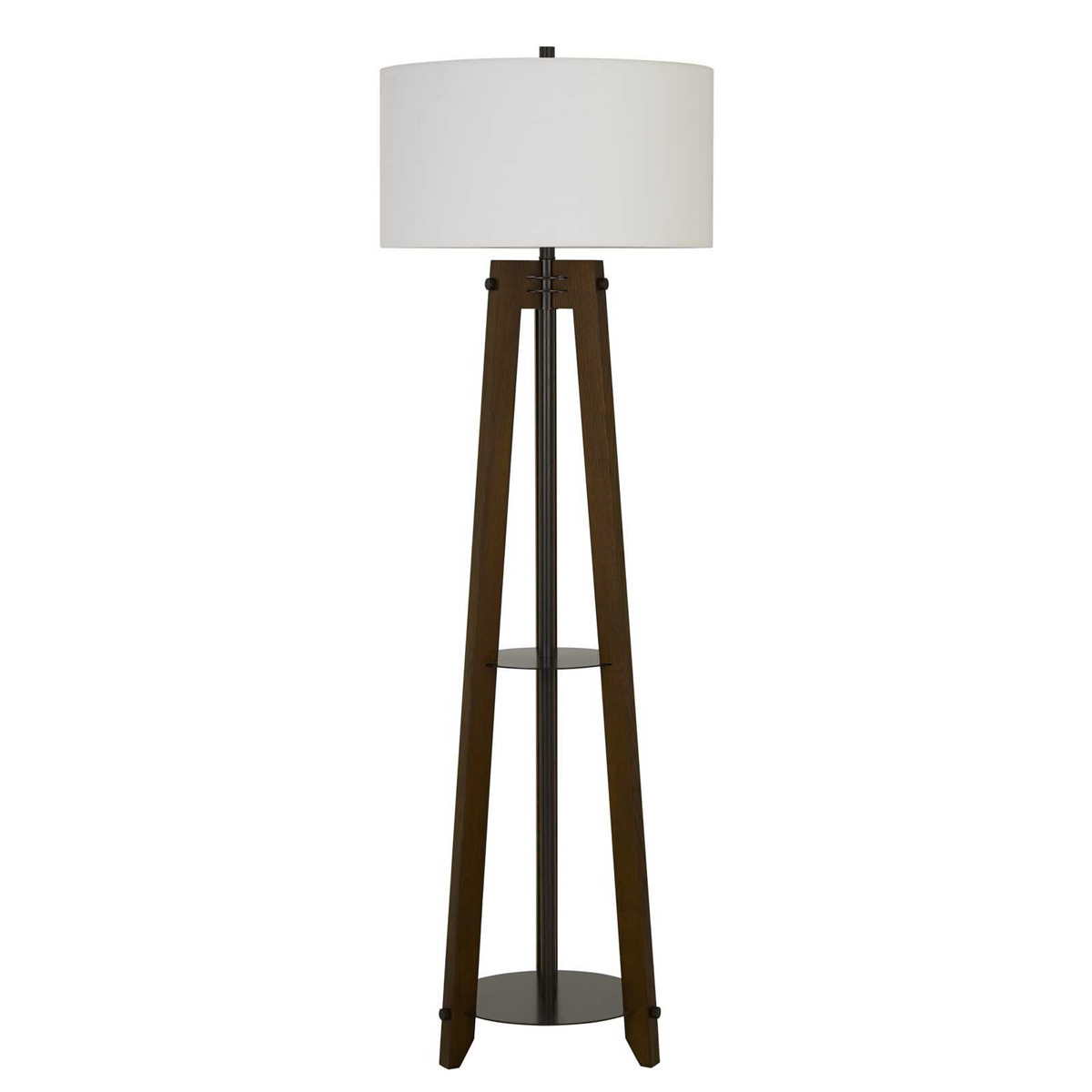 Click here for HomeRoots 65in. Brown Tripod Floor Lamp with White... prices
