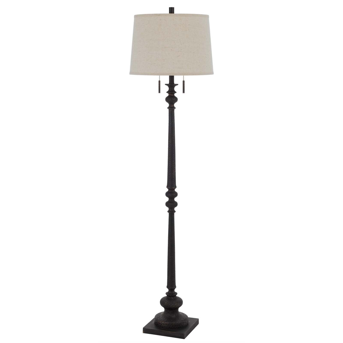 Click here for HomeRoots 63in. Rust Two Light Floor Lamp with Sha... prices
