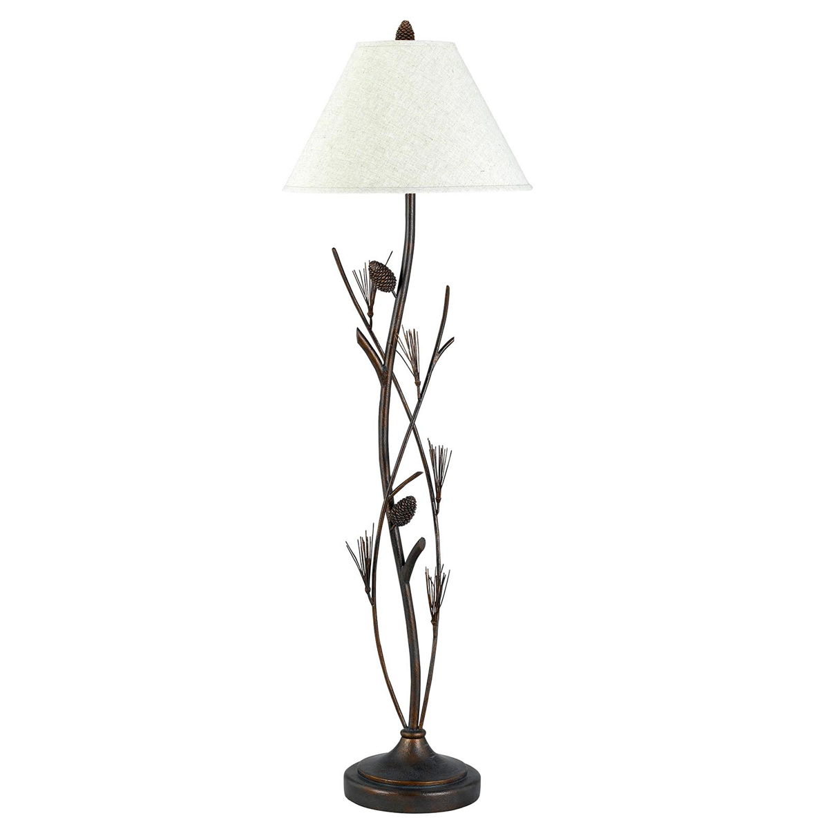 Click here for HomeRoots 60in. Rust Metal Floor Lamp with Empire... prices