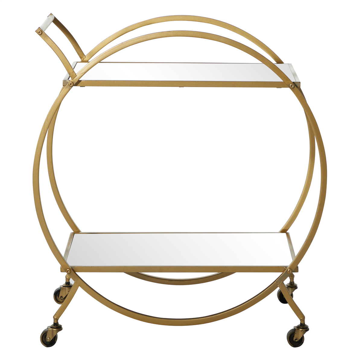 Click here for 9th & Pike(R) Contemporary Gold Metal Bar Cart prices