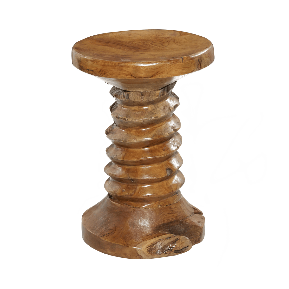 Click here for 9th & Pike(R) Rustic Brown Teak Wood Accent Table prices