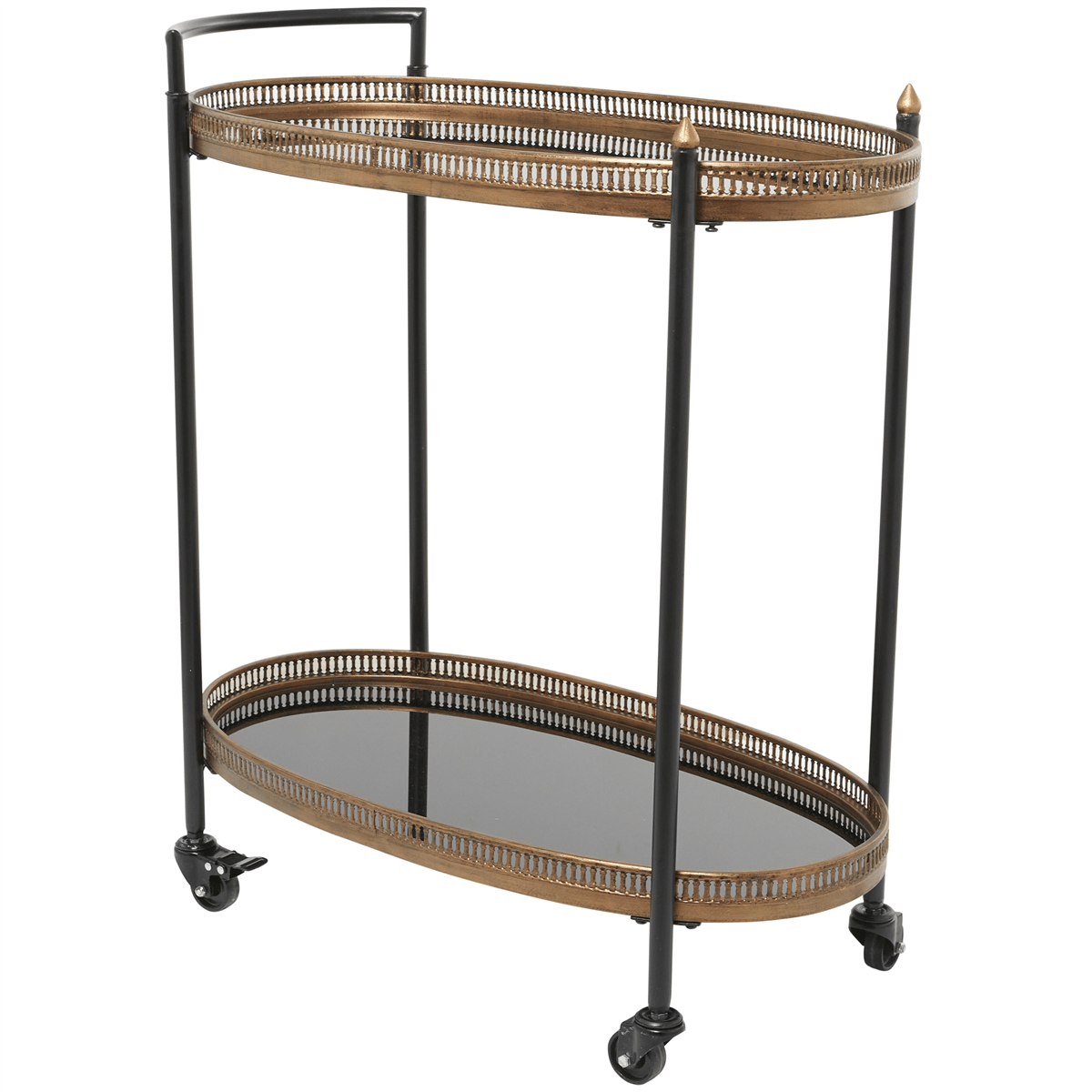 Click here for 9th & Pike(R) Traditional Brass Metal Bar Cart prices