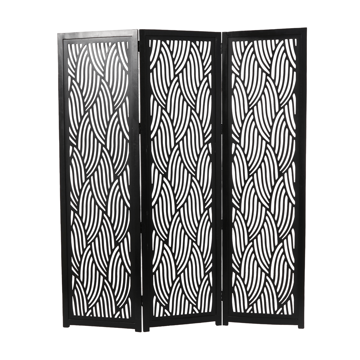 Click here for 9th & Pike(R) Modern Black Wooden Room Divider Scr... prices