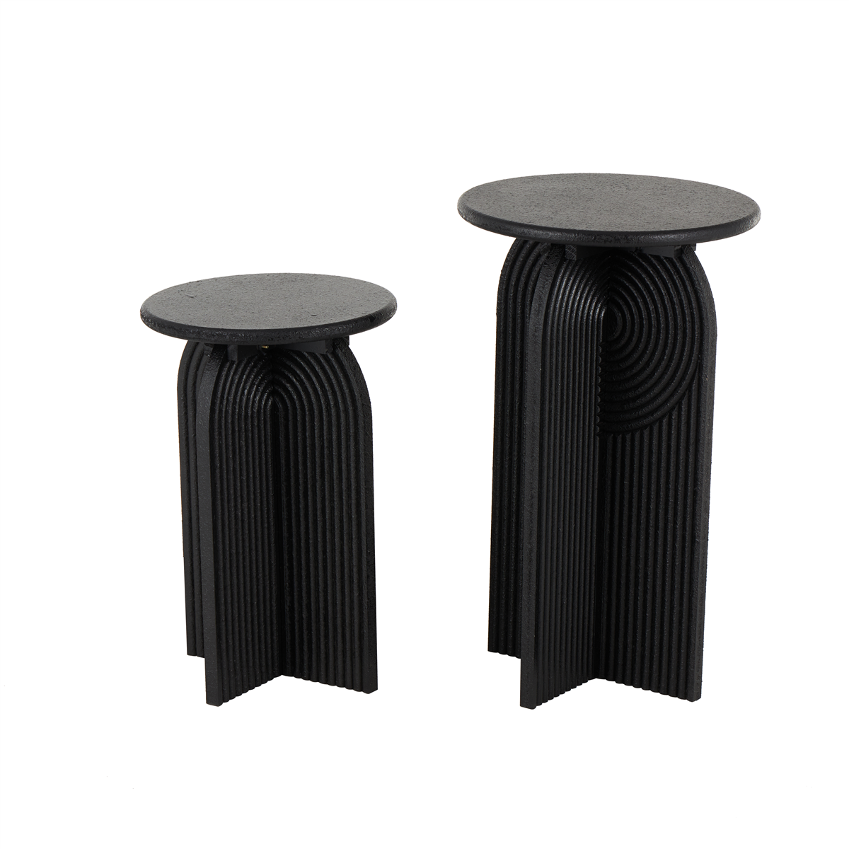 Click here for 9th & Pike(R) Modern Black Wood End Table Set prices