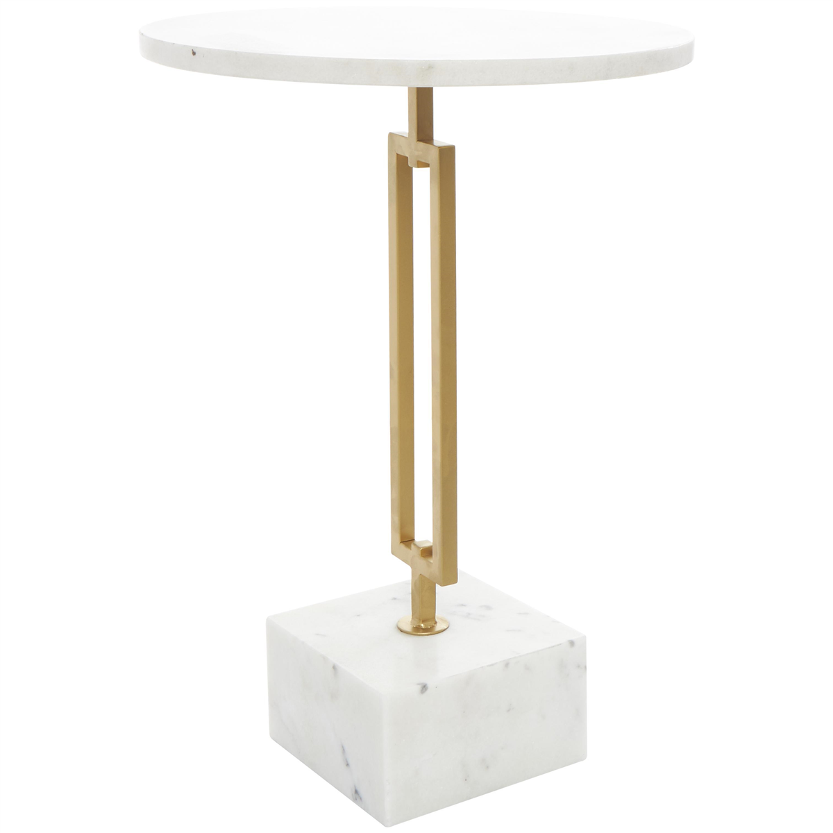 Click here for 9th & Pike(R) Glam White Marble End Table prices