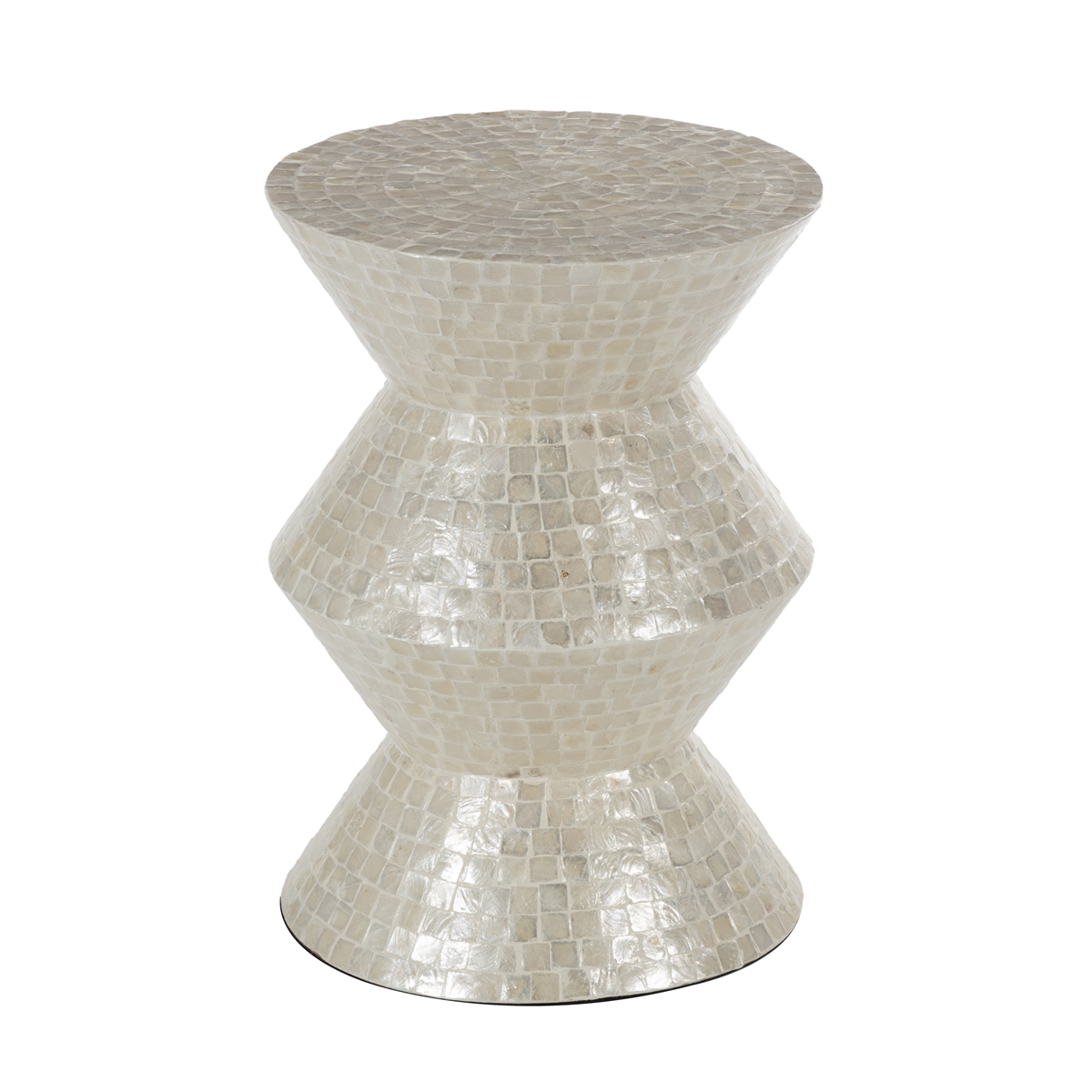 Click here for 9th & Pike(R) Contemporary Cream Capiz Shell End T... prices