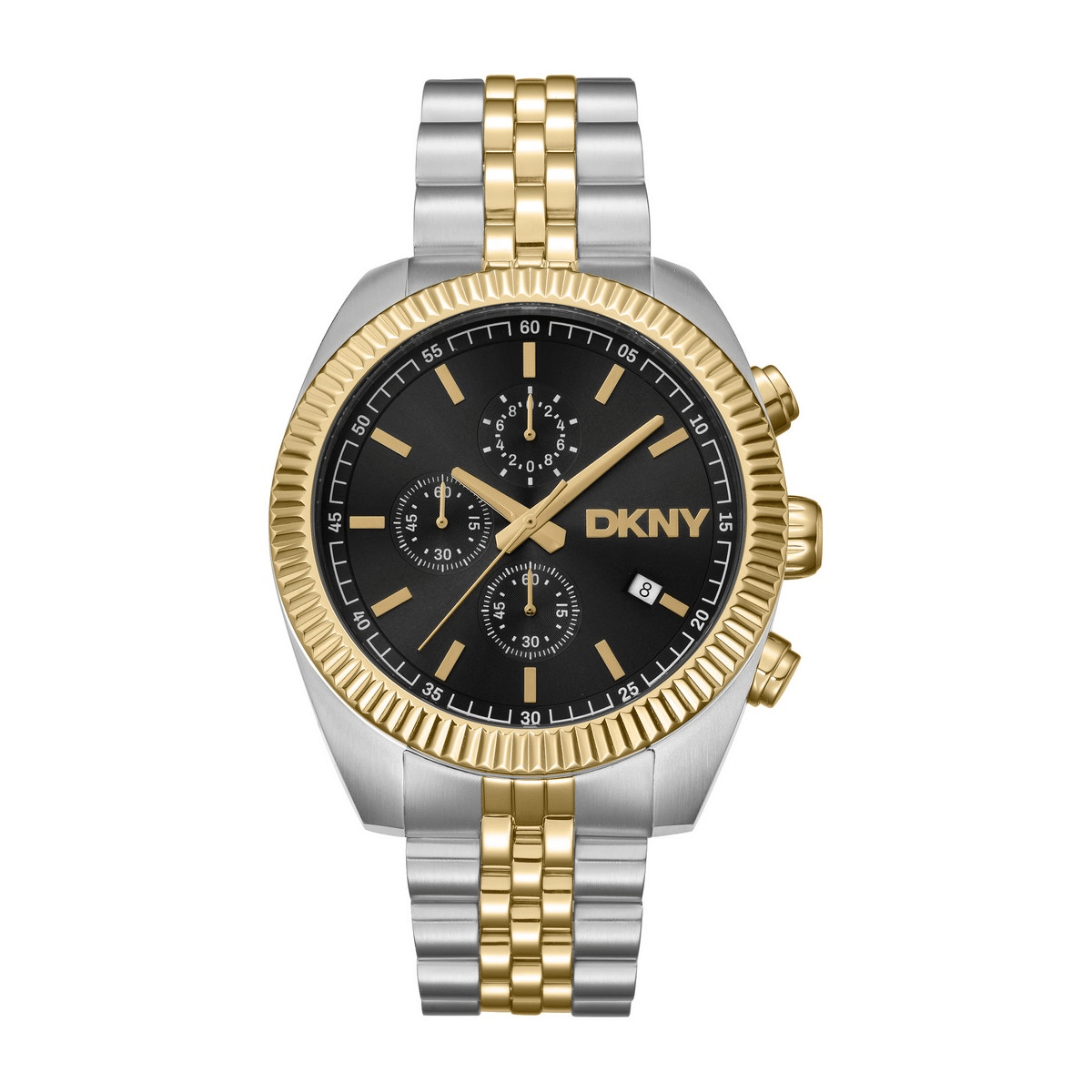 Click here for Mens DKNY Chronograph Two-Tone Bracelet Watch - DK... prices