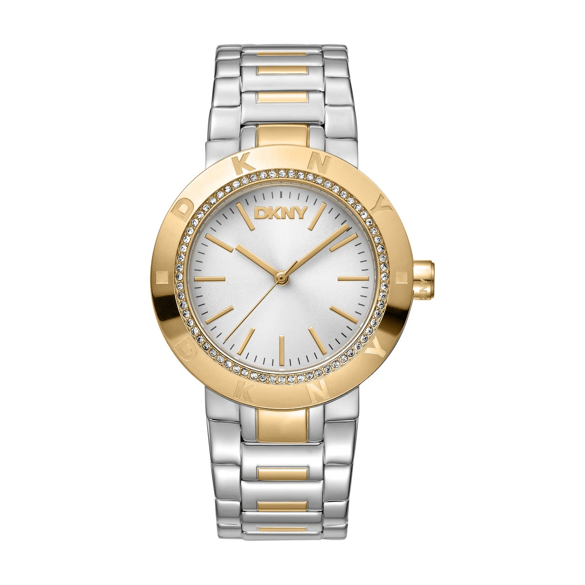 Click here for Womens DKNY Eastside Logo Gold Two-Tone Watch - DK... prices