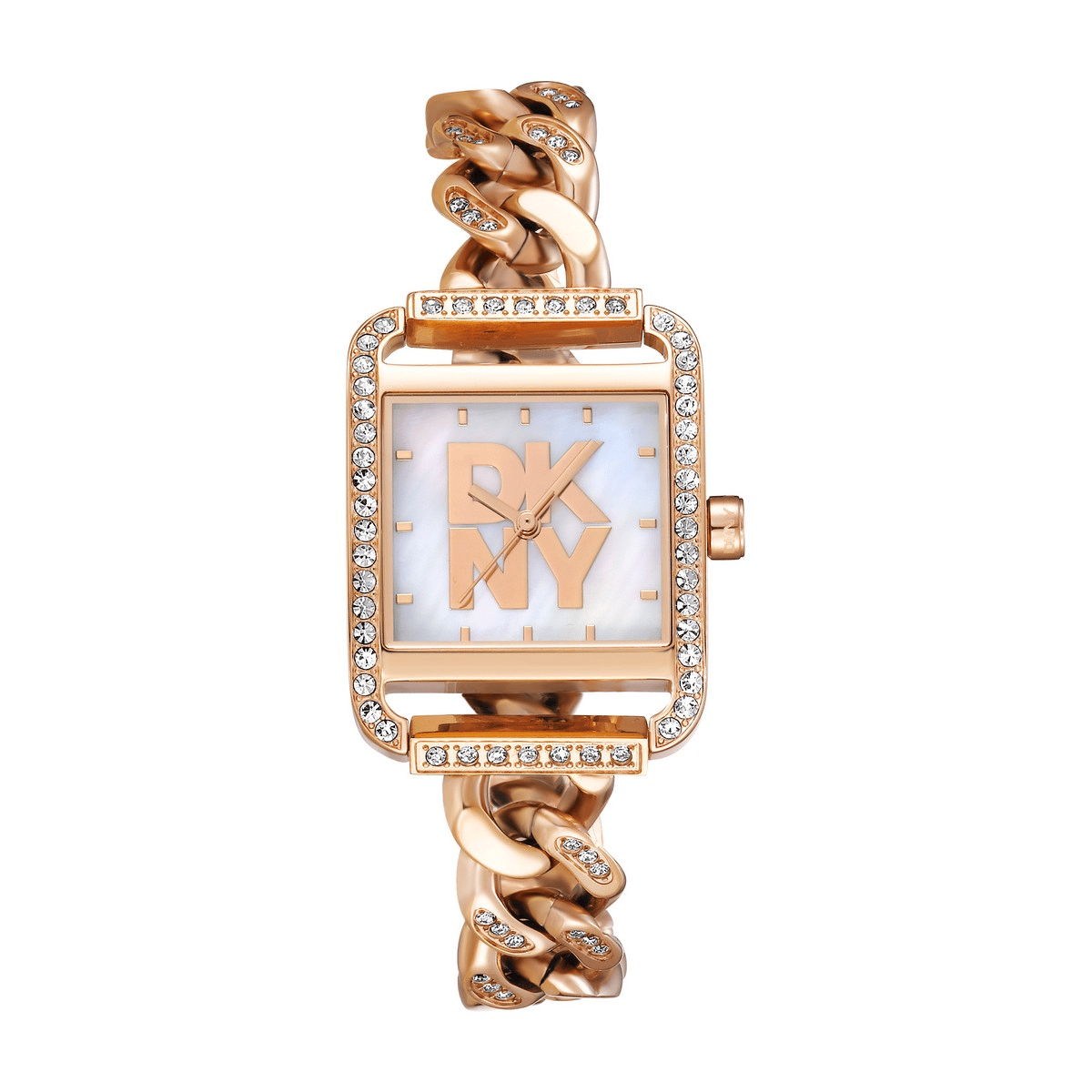 Click here for Womens DKNY City Glitz White MOP Bracelet Watch -... prices