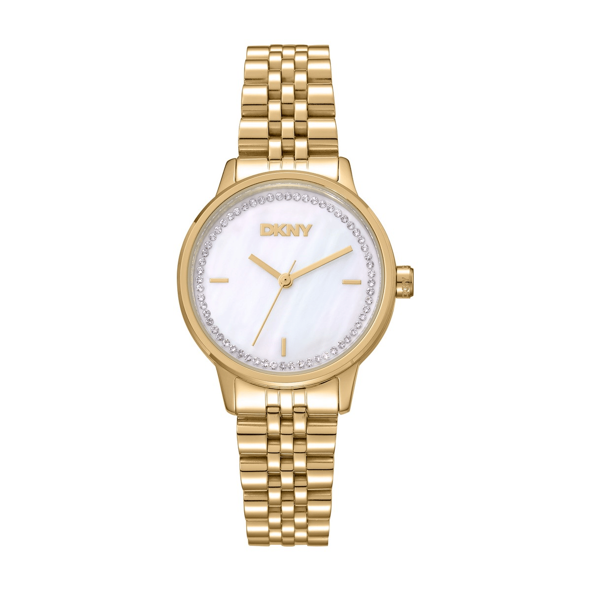 Click here for Womens DKNY Crystal Dial Gold Bracelet Watch - DK1... prices