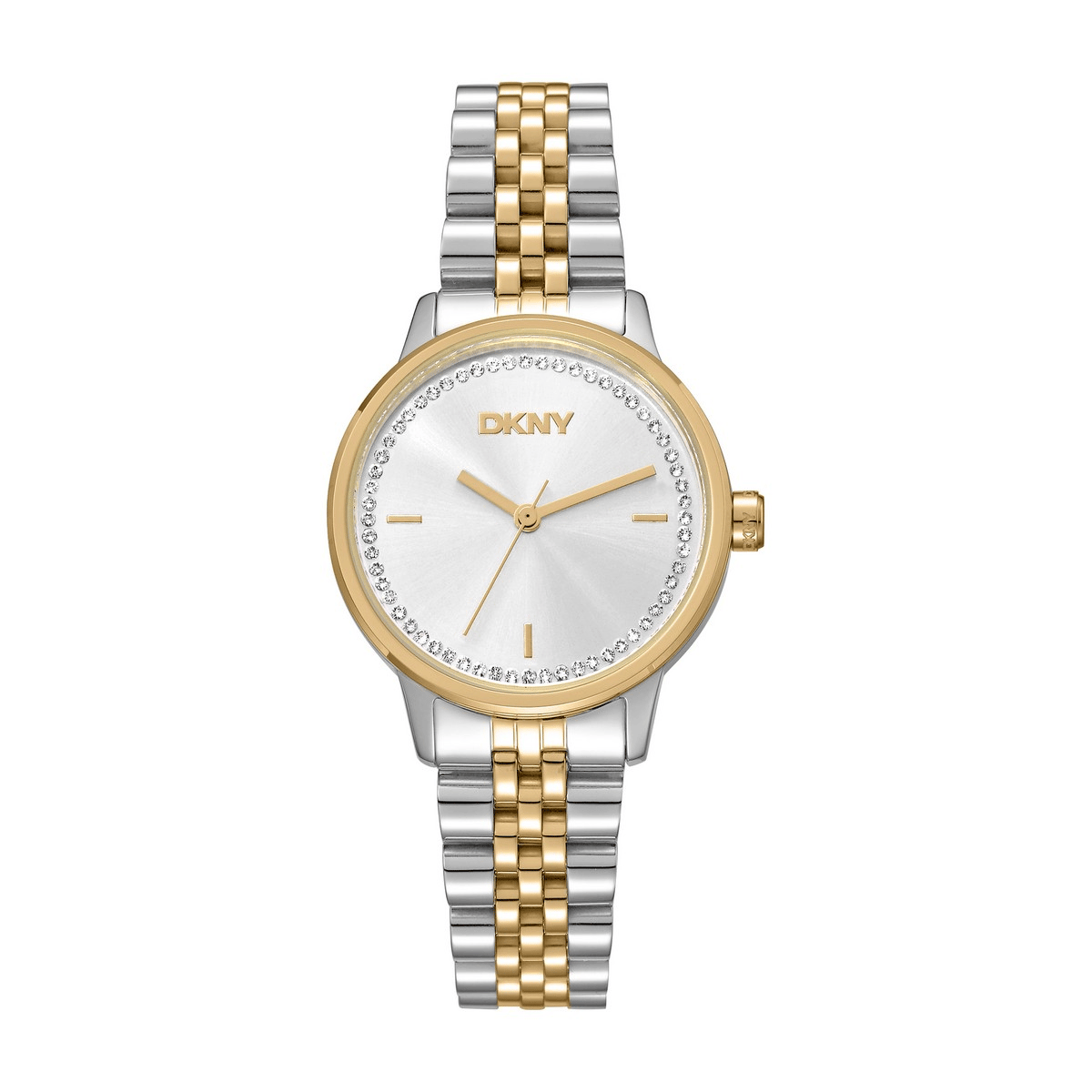 Click here for Womens DKNY Crystal Dial Two-Tone Bracelet Watch -... prices