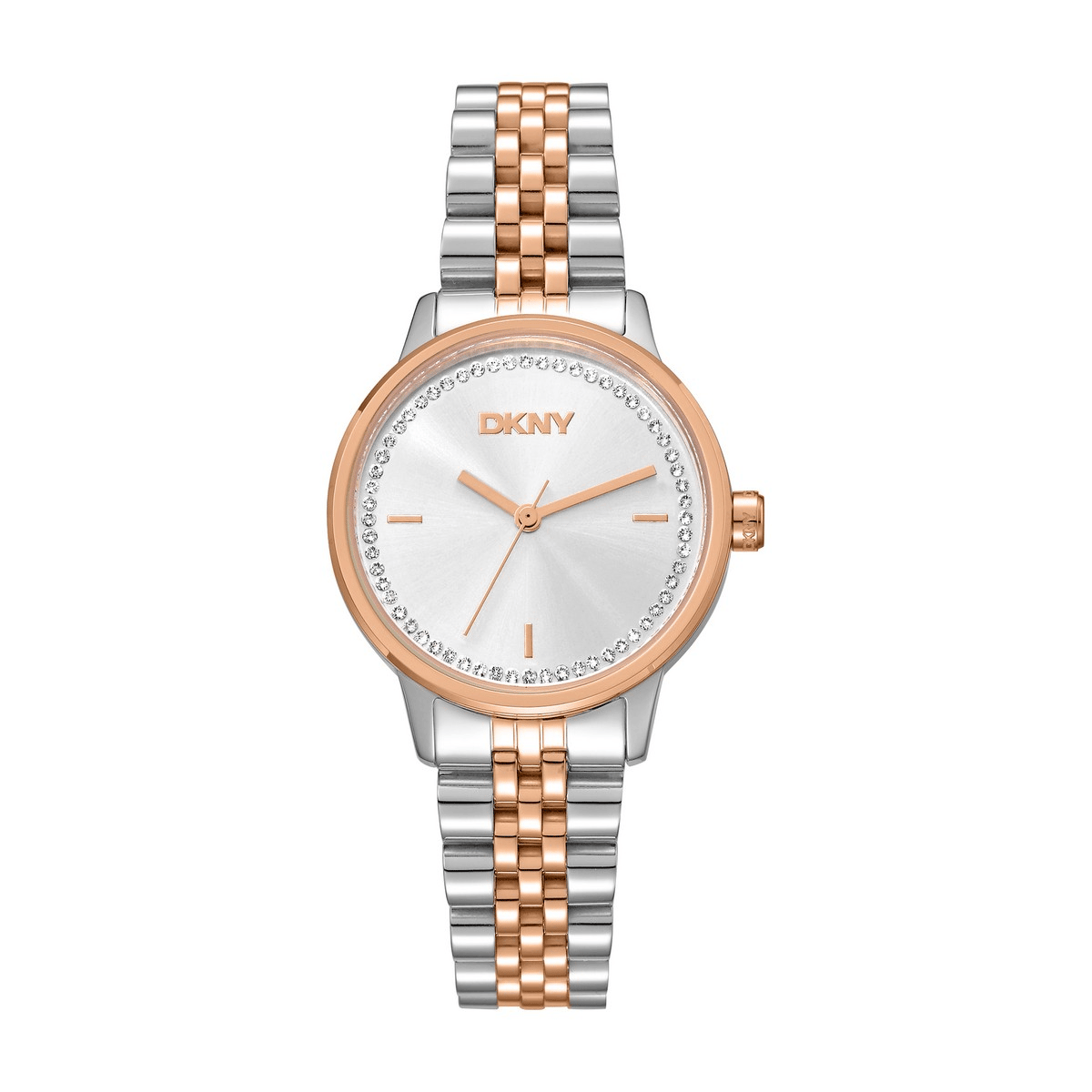 Click here for Womens DKNY Crystal Dial Two-Tone Rose Gold Watch... prices