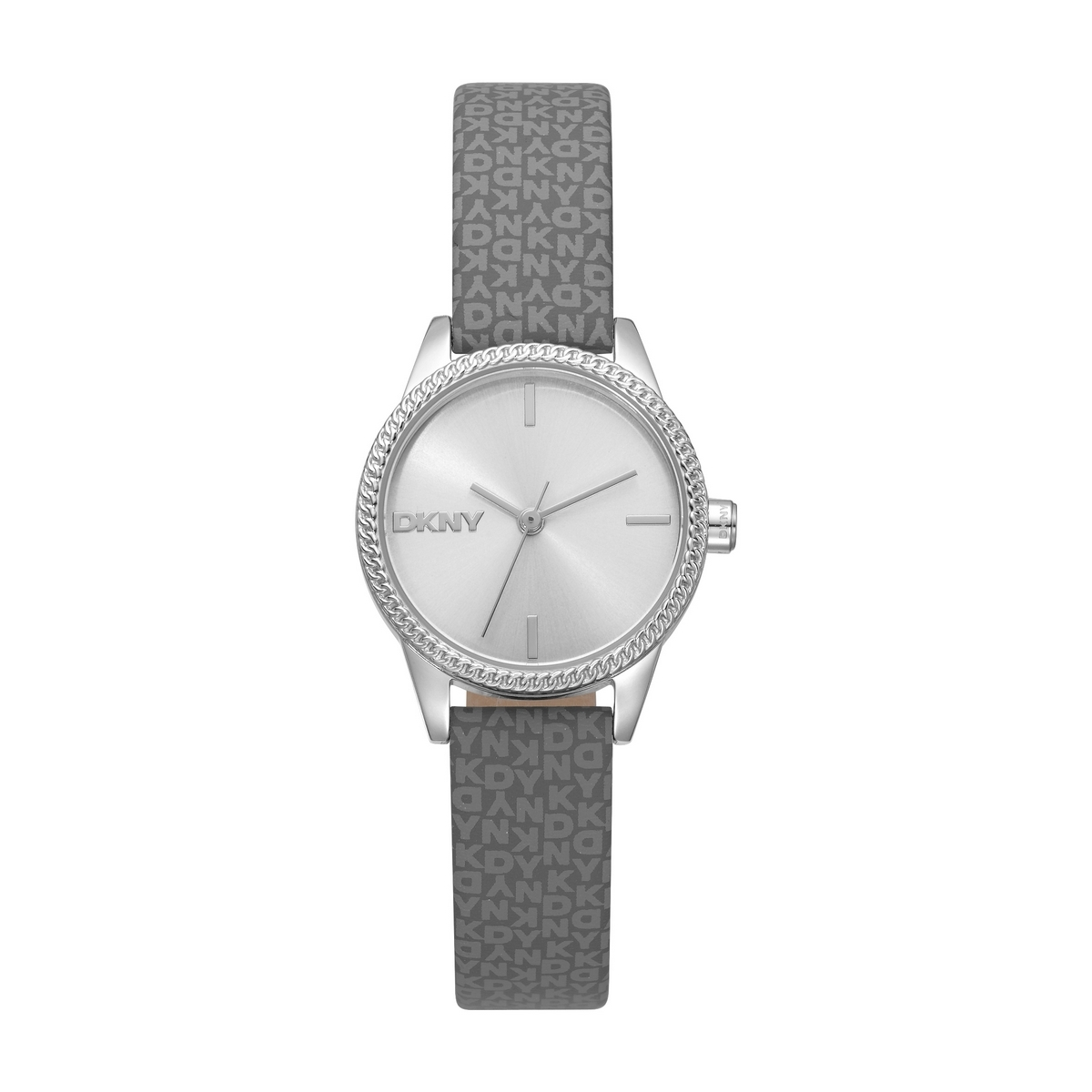 Click here for Womens DKNY Milanese Silver Dial Grey Strap Watch... prices