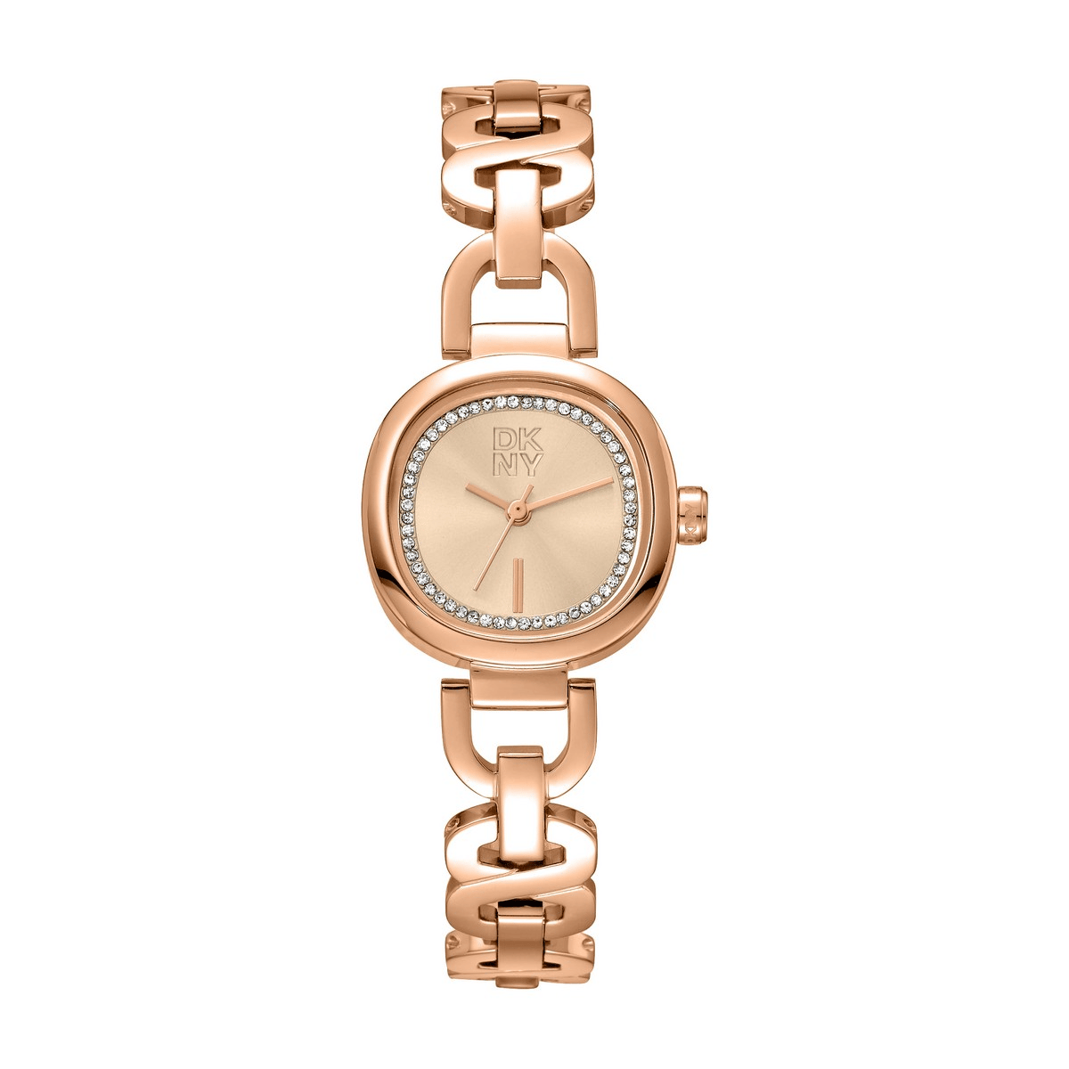 Click here for Womens DKNY Crystal Dial Rose Gold Open Link Watch... prices