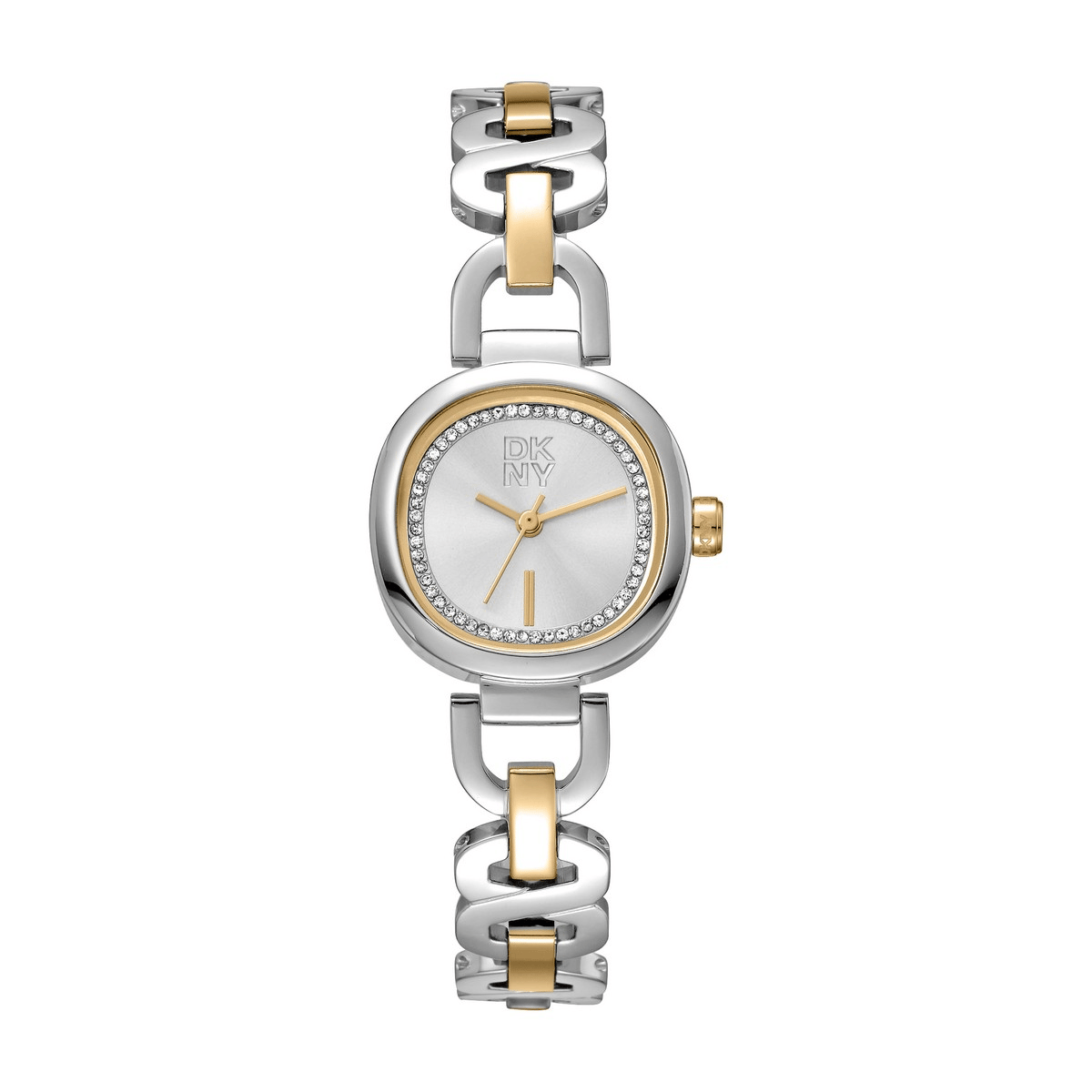 Click here for Womens DKNY Crystal Dial Two-Tone Open Link Watch... prices