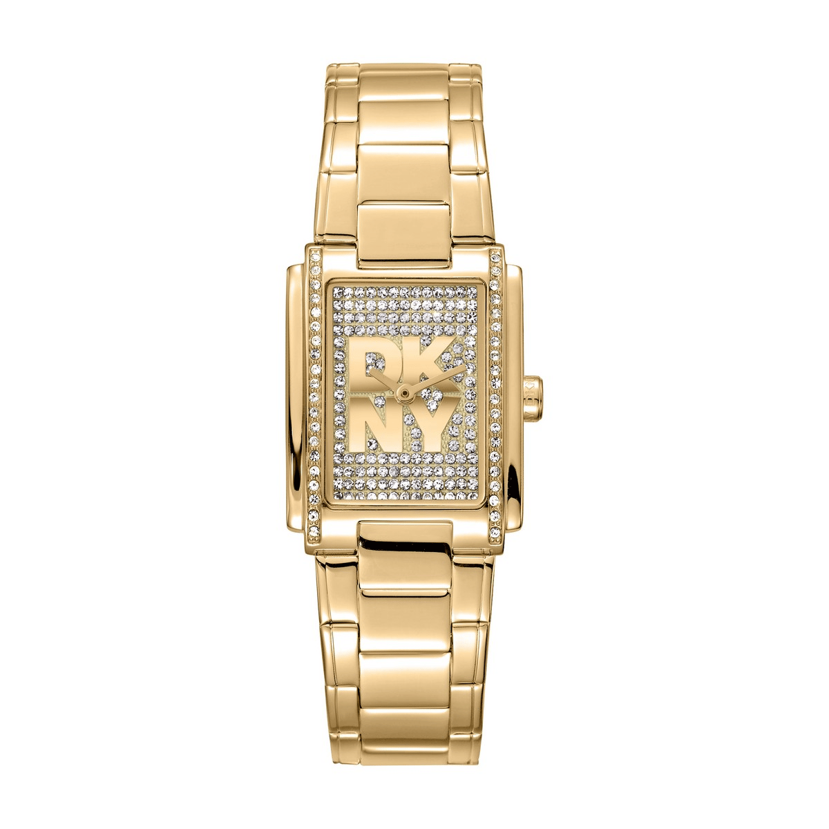 Click here for Womens DKNY Crystal Accented Dial Gold Watch - DK1... prices