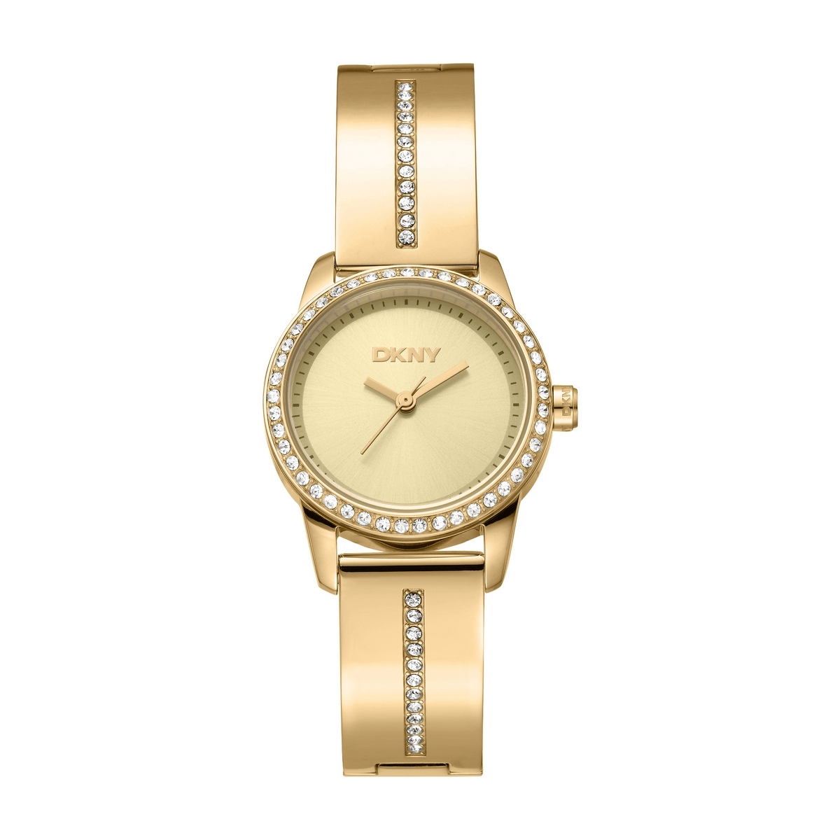 Click here for Womens DKNY Half Bangle Gold-Tone Watch - DK1L160M... prices