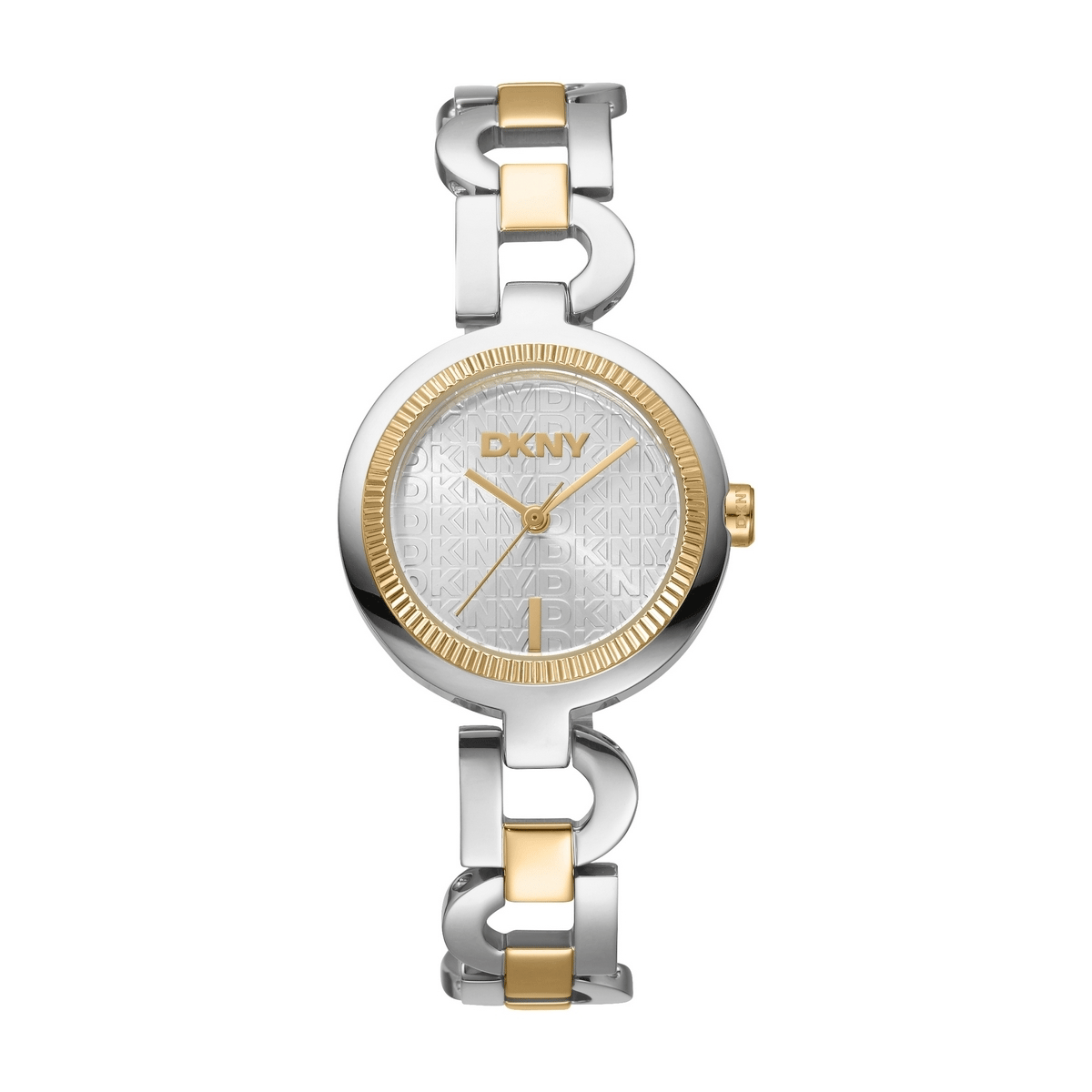 Click here for Womens DKNY Open Link Silver Dial Two-Tone Watch D... prices