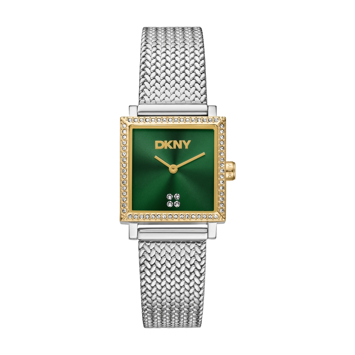 Click here for Womens DKNY Milanese Green Dial Halo Bracelet Watc... prices
