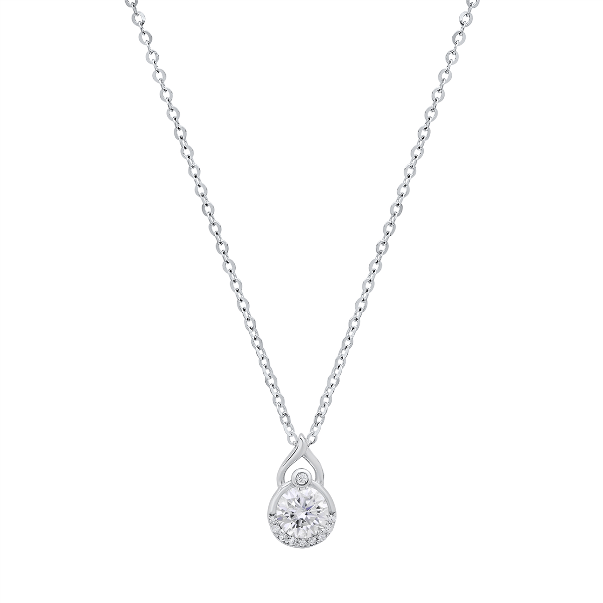 Click here for Saffron 0.5ctw. Moissanite Diamond Infinity Drop P... prices