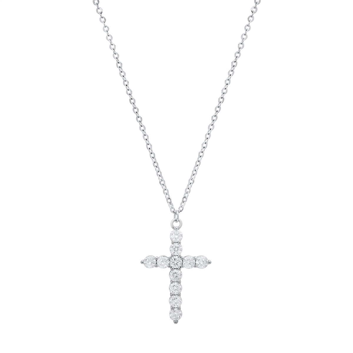 Click here for Saffron 1ctw. Moissanite Diamond Cross Pendant Nec... prices